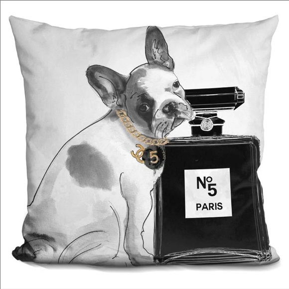 Bedding | Frenchie 16in Pillow Cc Perfume No 5 | Poshmark